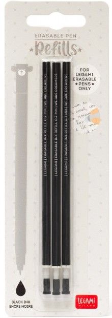 Комплект пълнители за гел химикалки Legami - 3 броя, черни | Ozone.bg