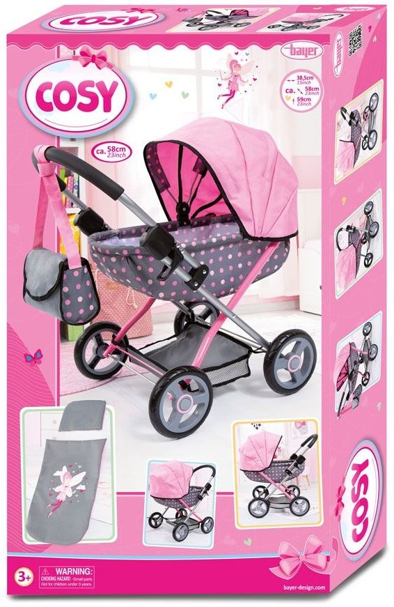 Количка за кукли Bayer - Cosy, сива | Отлична цена | Ozone.bg