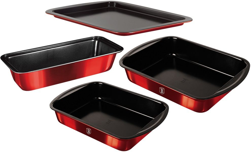 Комплект от 4 тави Berlinger Haus - Metallic Line Burgundy Edition | Ozone.bg