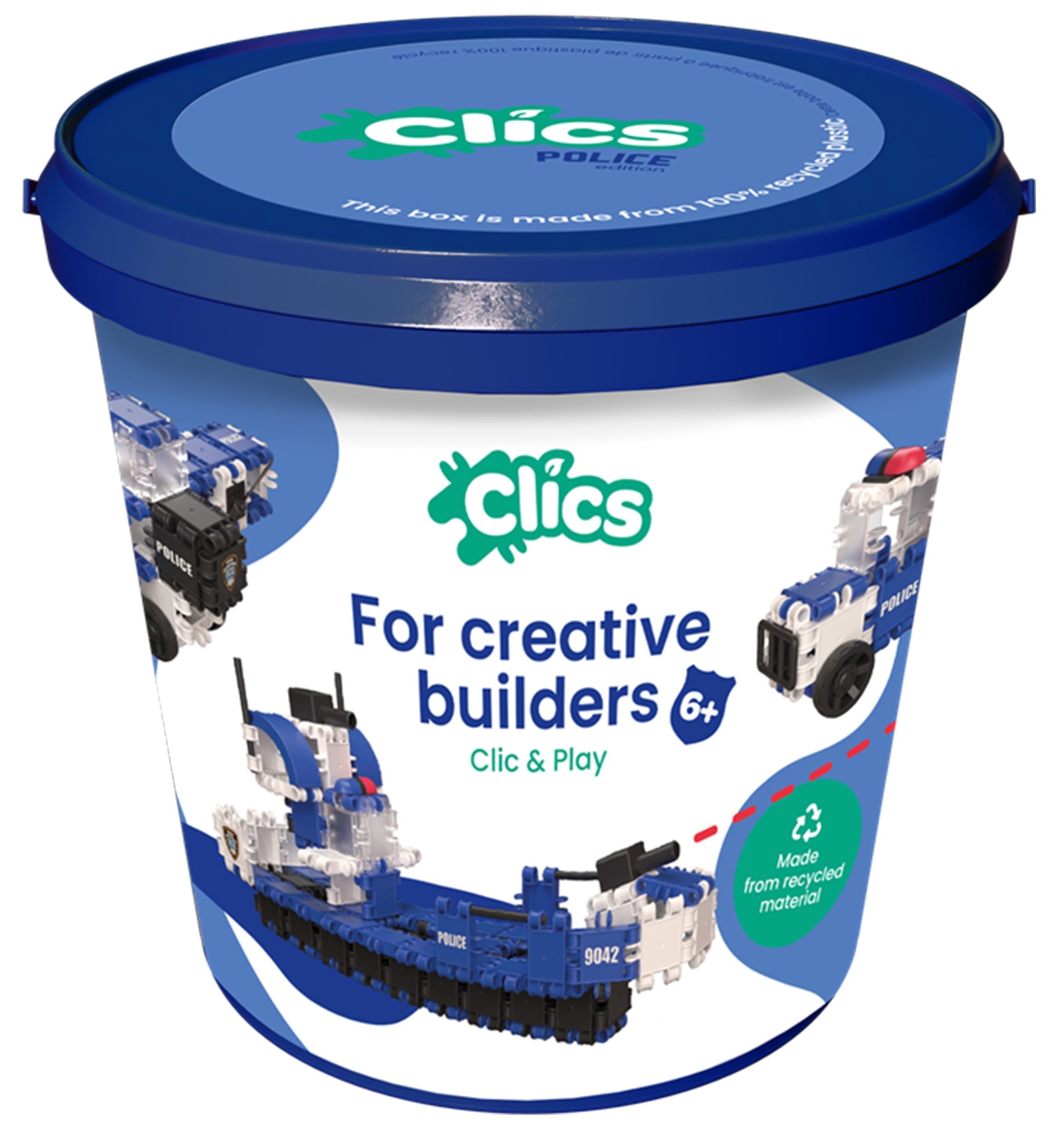 Конструктор Clics Toys - Полиция, 135 части | Отлична цена | Ozone.bg