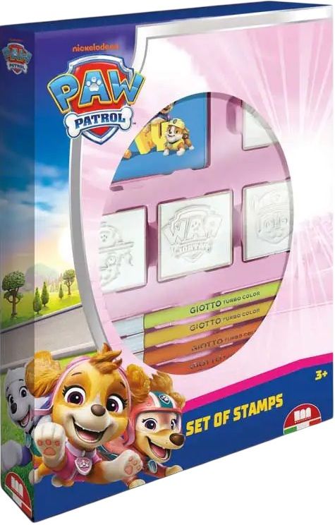 Комплект печати Multiprint Paw Patrol - 4 броя, с флумастери, лилав ...