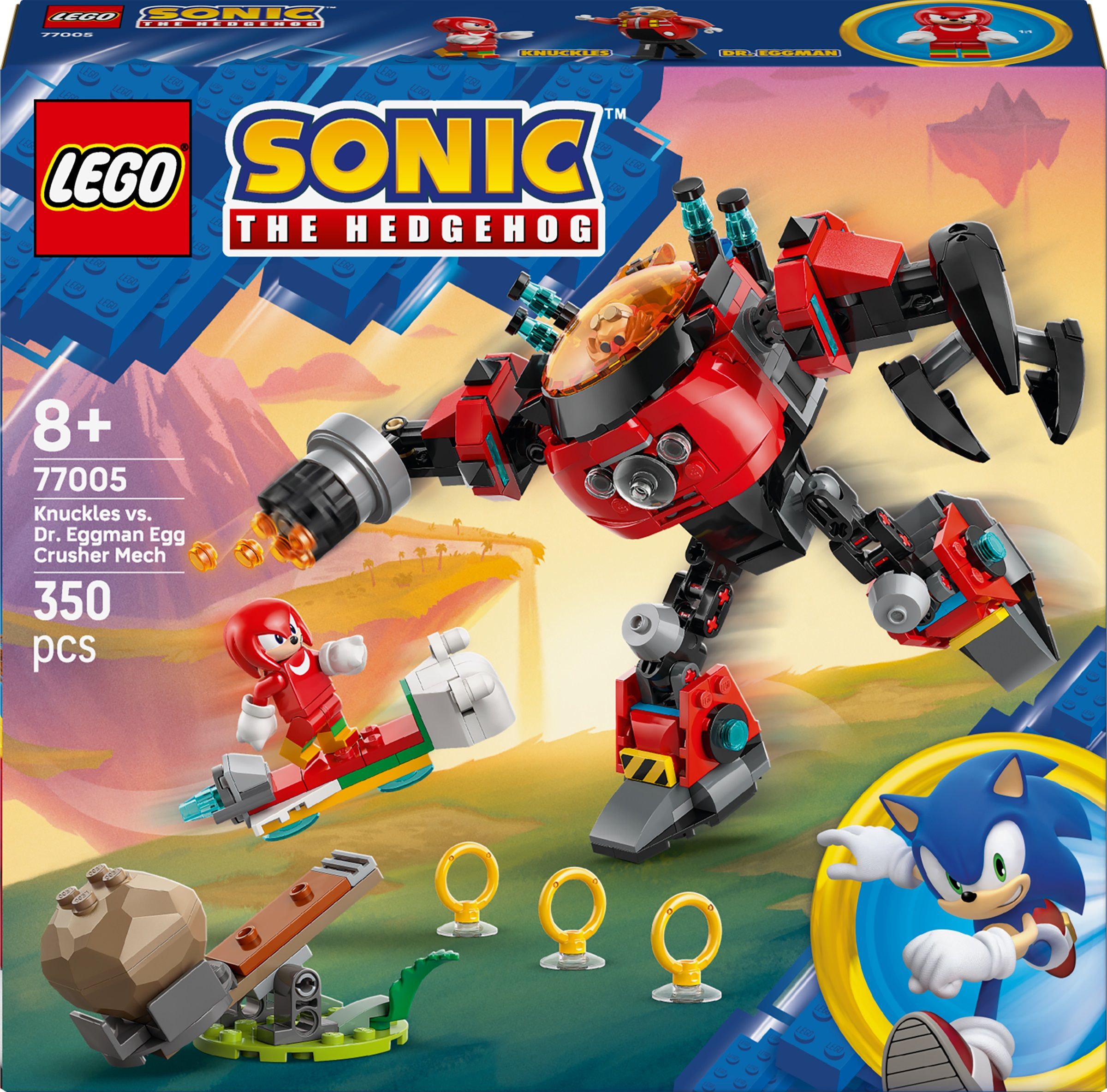 Конструктор LEGO Sonic - Knuckles срещу робот Dr. Eggman Egg Crusher ...