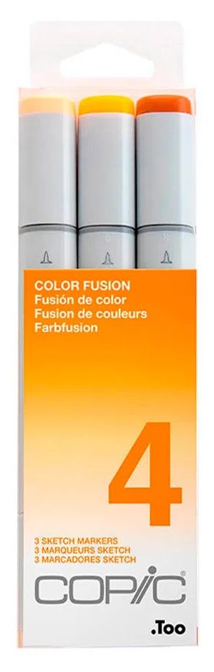 Комплект маркери Too Copic Sketch - Color Fusion 4, оранжево, 3 цвята | Ozone.bg