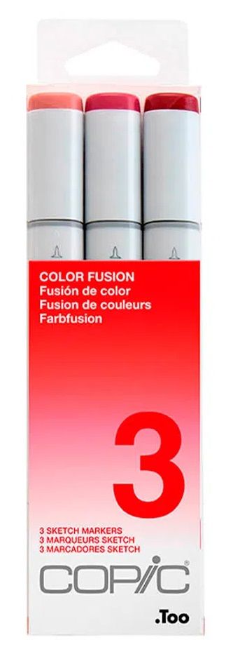 Комплект маркери Too Copic Sketch - Color Fusion 3, червено, 3 цвята | Ozone.bg