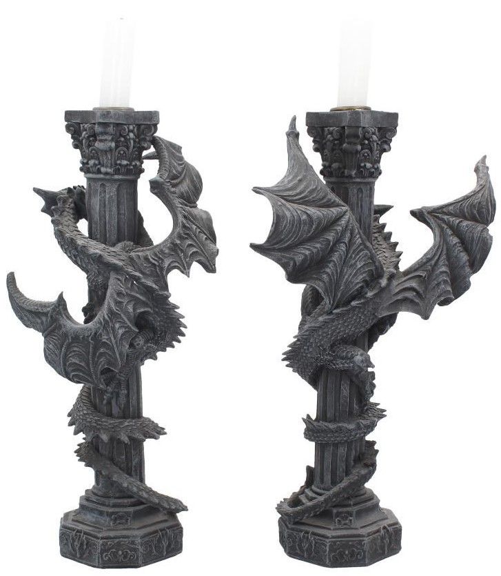 Комплект свещници Nemesis Now Adult: Gothic - Guardians of the Light ...