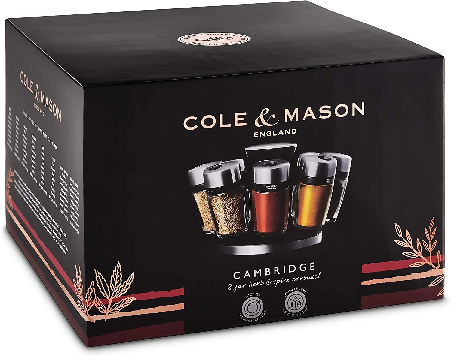 Комплект за подправки Cole & Mason - HERB & SPICE, 8 части + стойка | Ozone.bg