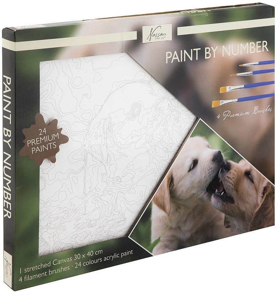 Комплект за рисуване по номера Grafix - Кучета | Ozone.bg