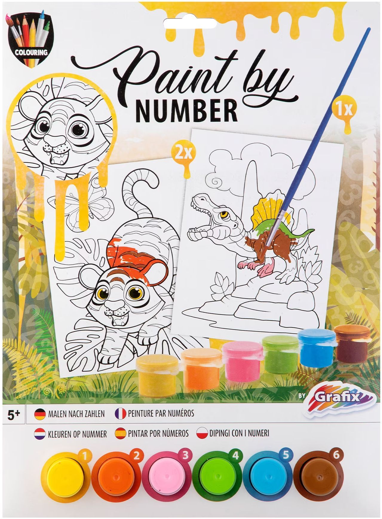 Комплект за рисуване по номера Grafix - Жълт | Ozone.bg