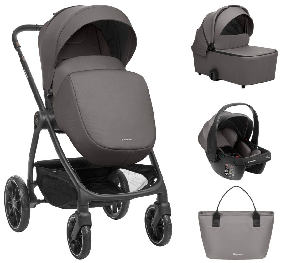 Комбинирана количка 3 в 1 KikkaBoo - Modena, Dark Grey | Добра цена ...