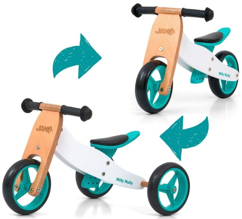 Колело за баланс Milly Mally - Jake, 2 в 1, Мента класик | Добра цена ...