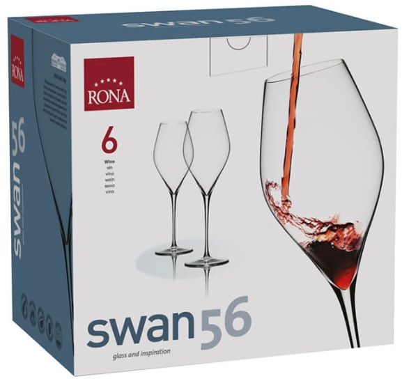 Комплект чаши за вино Rona - Swan 6650, 6 броя x 430 ml | Ozone.bg