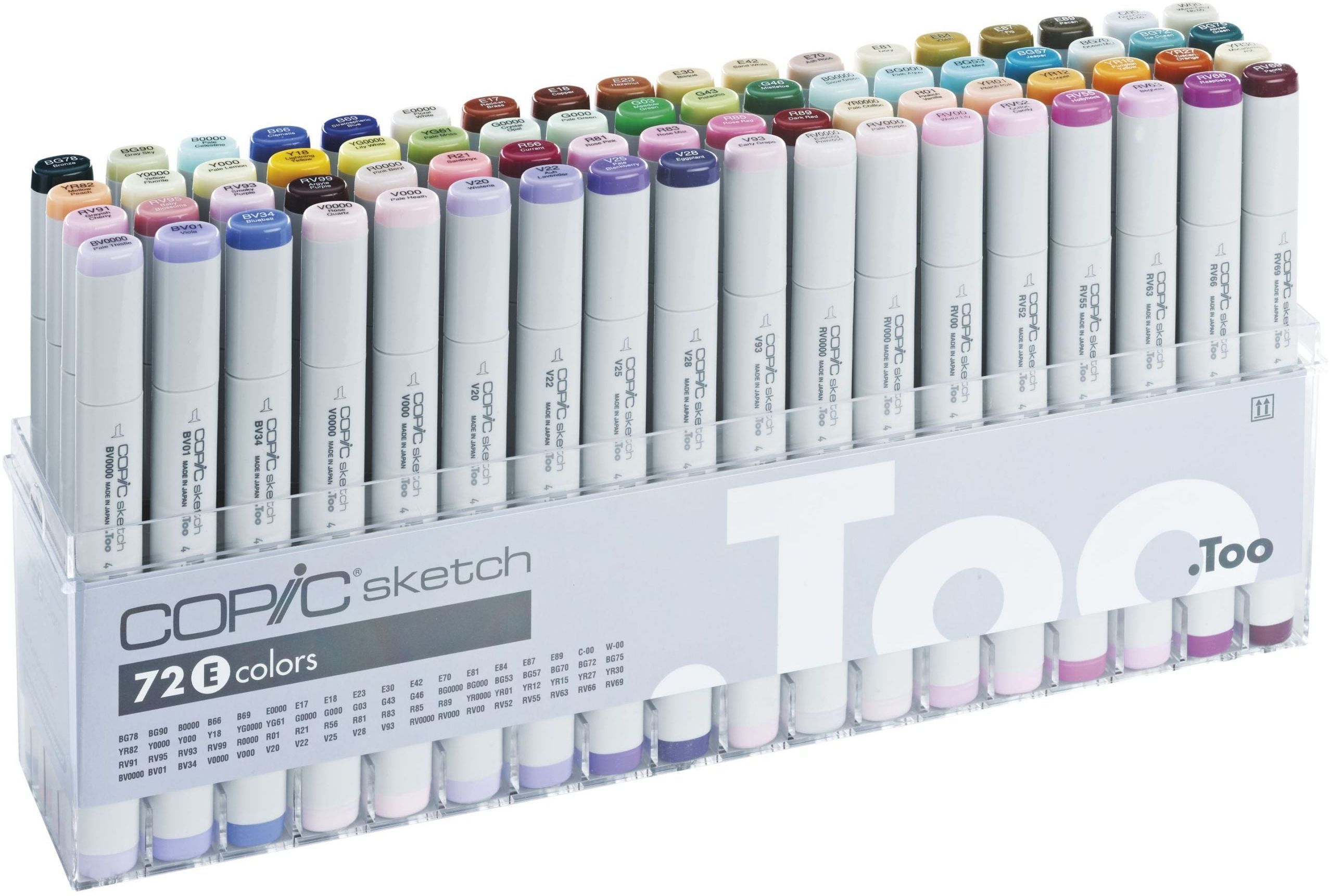 Комплект маркери Too Copic Sketch - E colors, 72 цвята | Ozone.bg