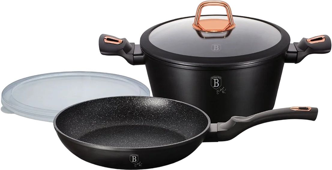 Комплект съдове за готвене Berlinger Haus Black Rose Collection 4
