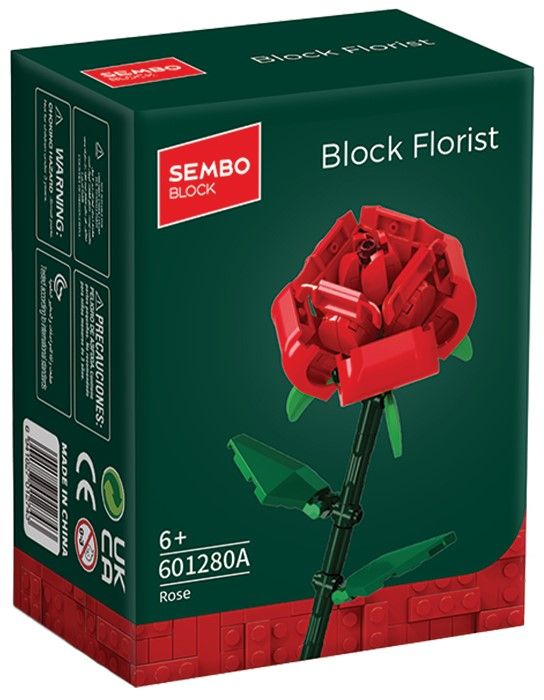 Конструктор Sembo Block - Червена роза, 95 части | Ozone.bg