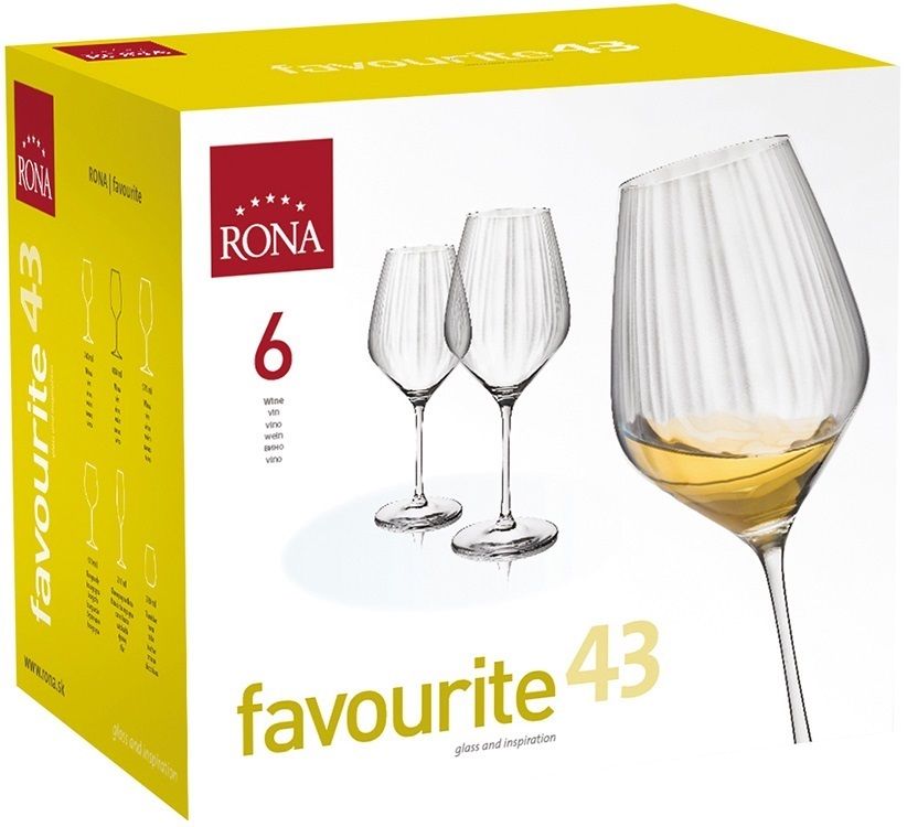 Комплект чаши за вино Rona - Favourite 7361, 6 броя x 360 ml | Ozone.bg