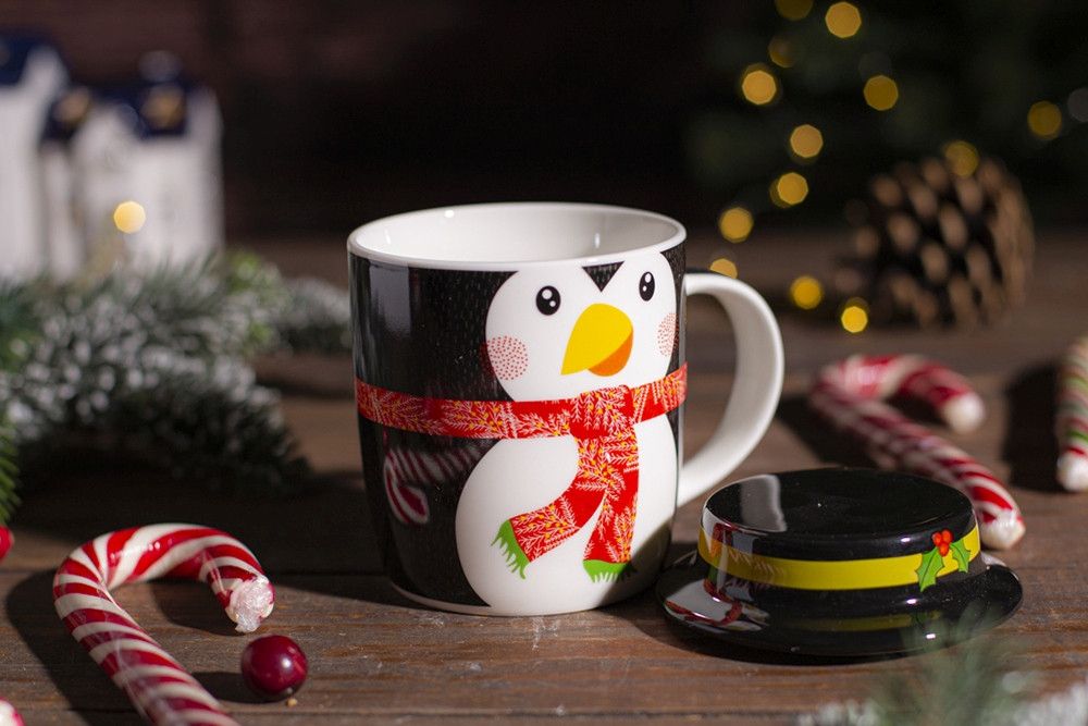 Чаша с капаче ADS - Penguin, 300 ml | Ozone.bg