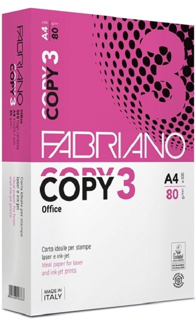Копирна хартия Fabriano - Copy 3, A4, 80 g/m2, 500 листа, бяла | Ozone.bg