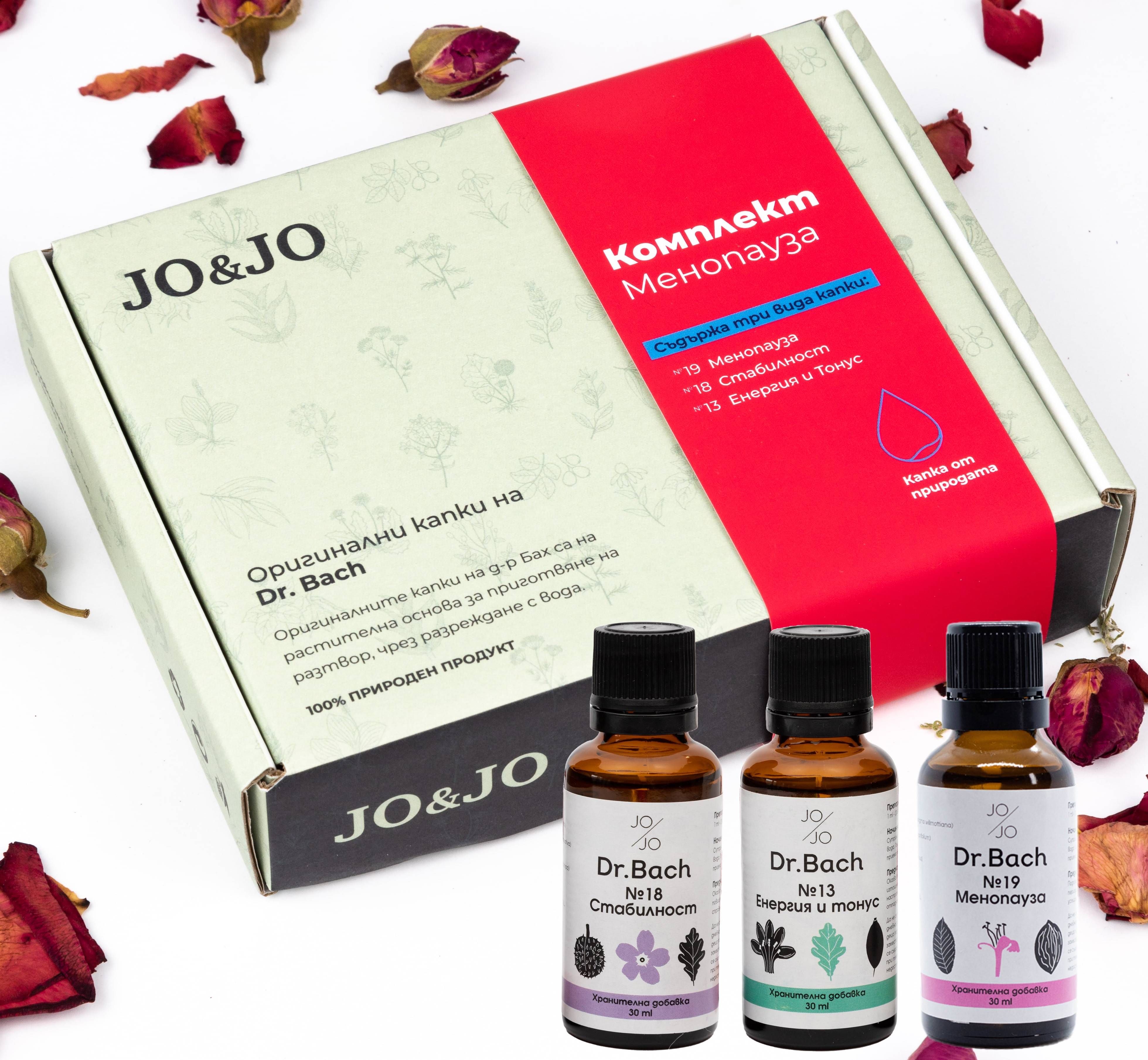 Dr. Bach Комплект капки Менопауза, 3 x 30 ml, Jo & Jo | Ozone.bg