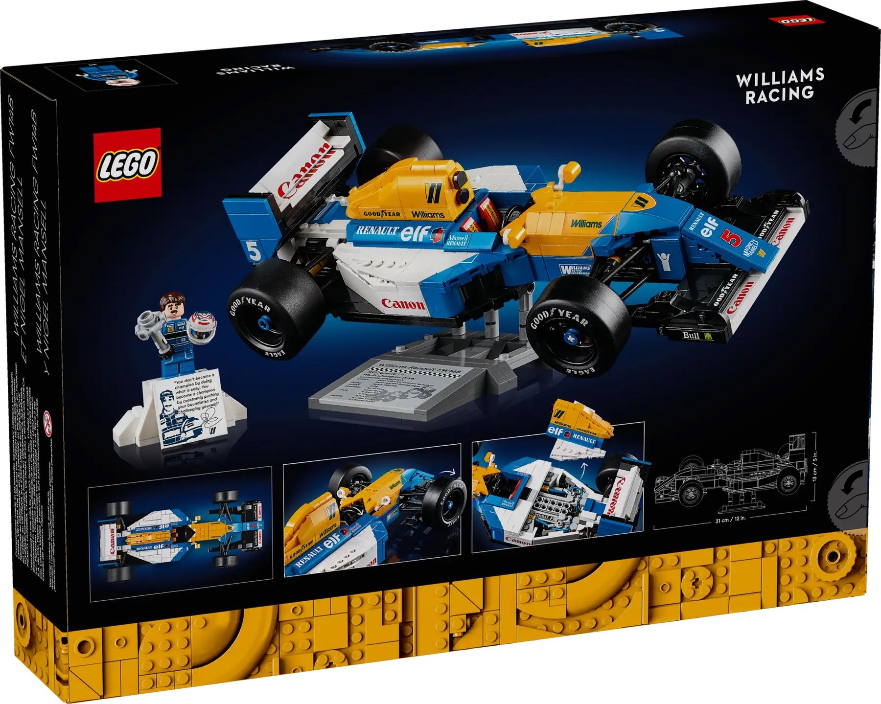 Конструктор LEGO Icons Formula 1 - Williams Racing FW14B и Nigel ...