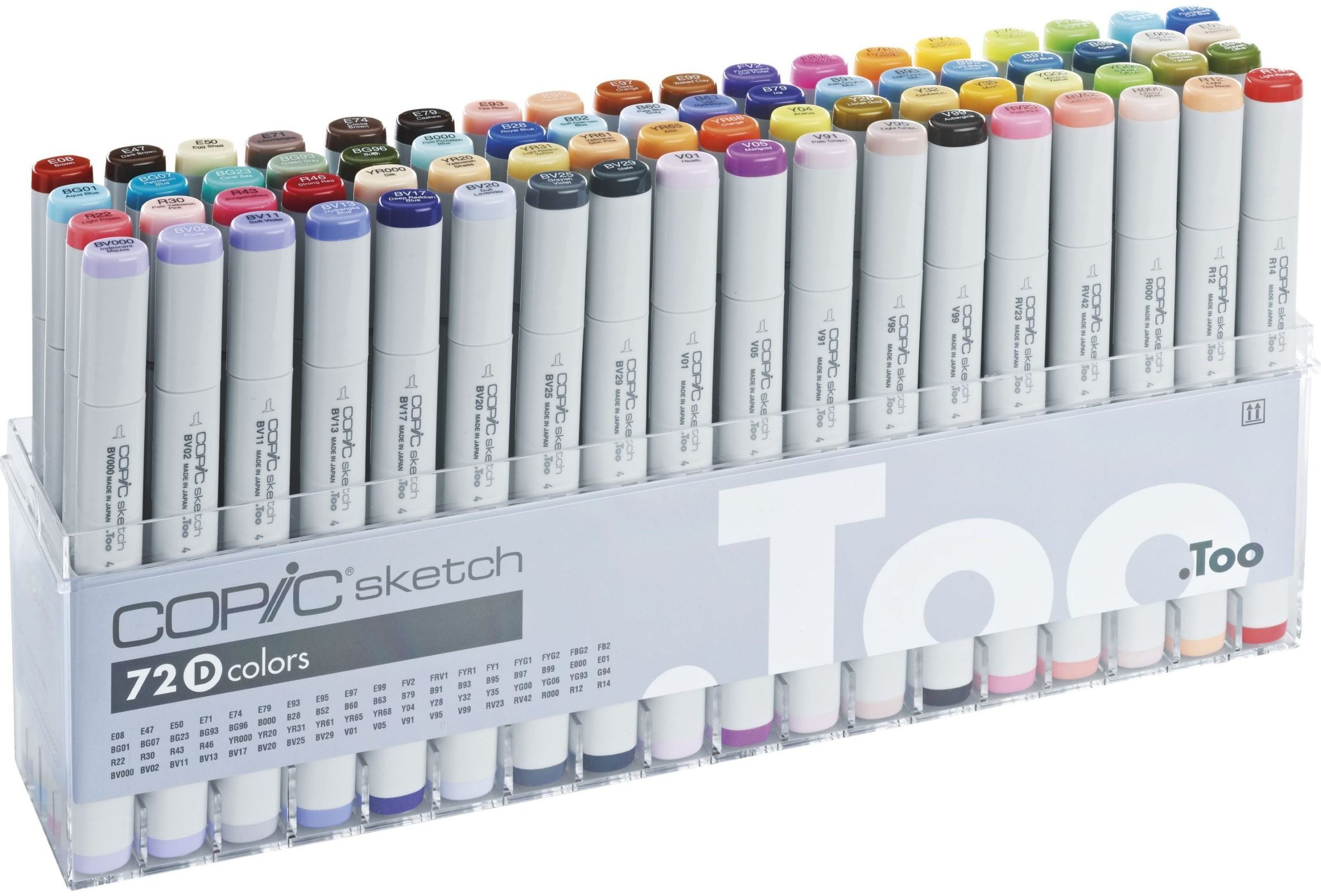 Комплект маркери Too Copic Sketch - D colors, 72 цвята | Ozone.bg
