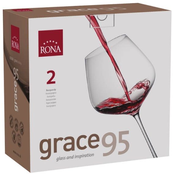 Комплект чаши за вино Rona - Grace 6835, 2 броя x 950 ml | Ozone.bg