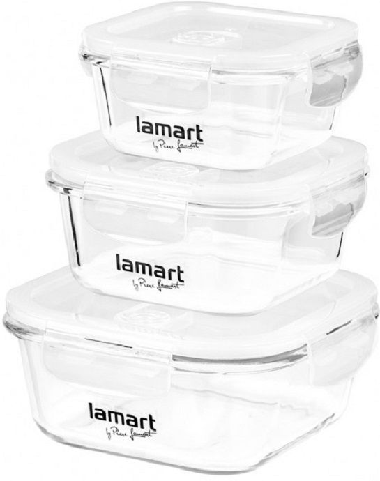Комплект стъклени кутии за храна Lamart 3 броя Ozone Bg