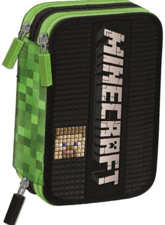 Комплект ученическа раница и несесер със съдържание Minecraft pixel | Ozone.bg