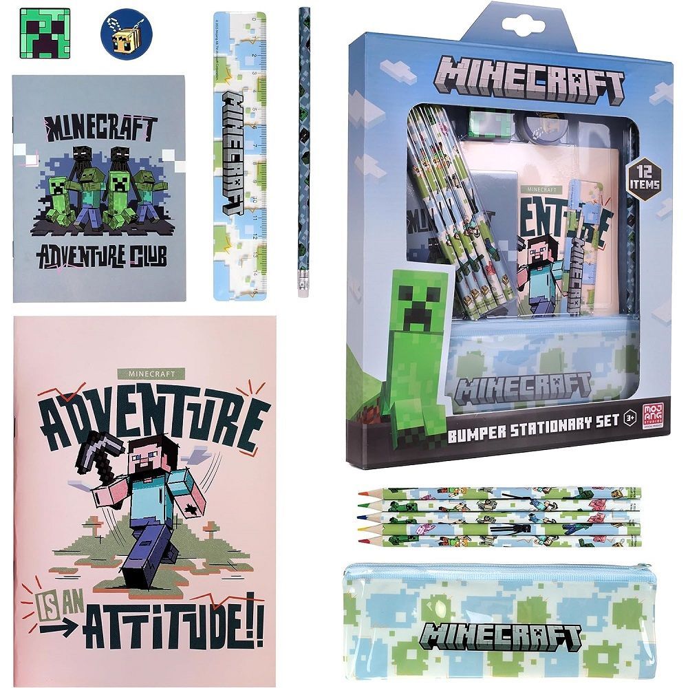 Комплект ученически пособия Jacob - Minecraft Adventure, 12 части ...