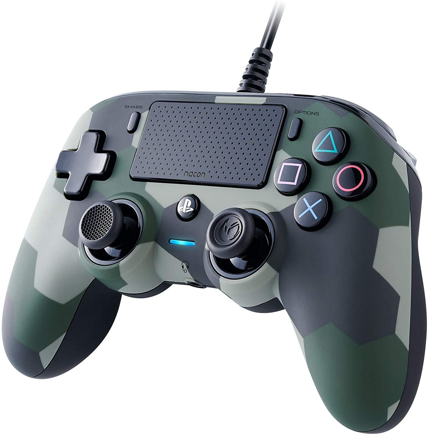 Контролер Nacon - Wired Compact Controller, зелен камуфлаж | Ozone.bg