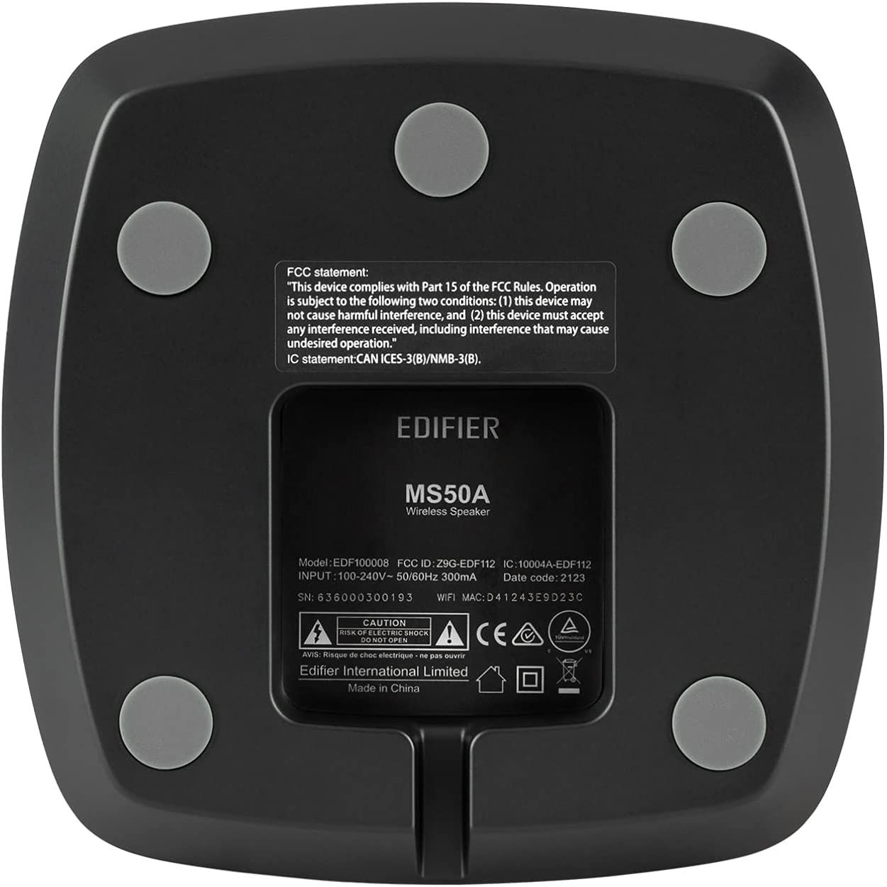 Колона Edifier - MS50A Classic Wi-Fi, 1 брой, черна/кафява | Ozone.bg