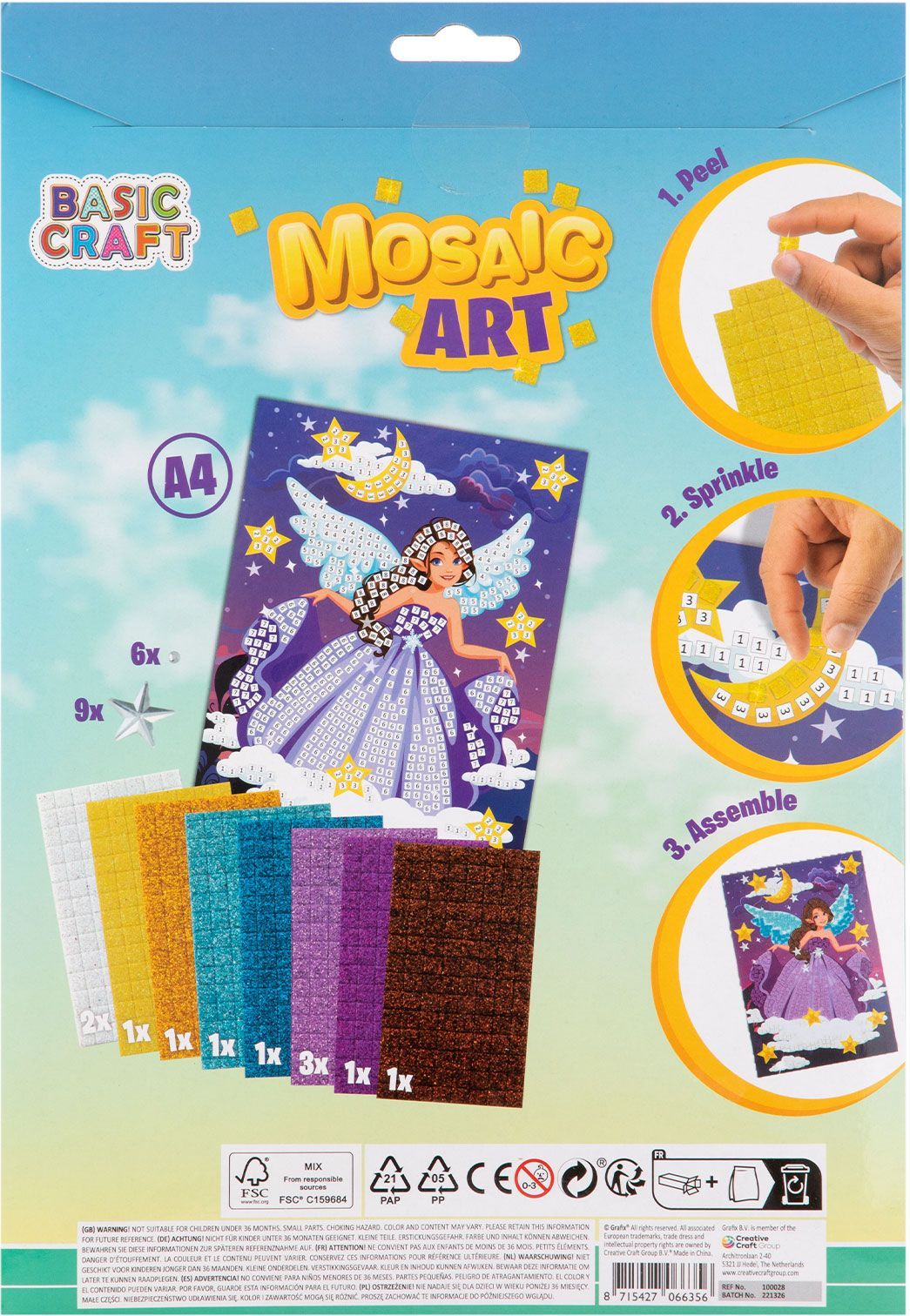 Комплект мозайка с мъниста Grafix - Фея | Ozone.bg