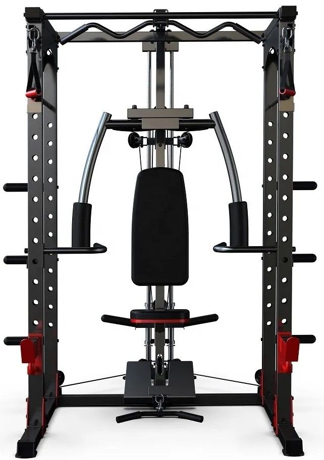 Комбиниран фитнес уред LIFE GYM - Multy Gym and Smith Machine, черен ...