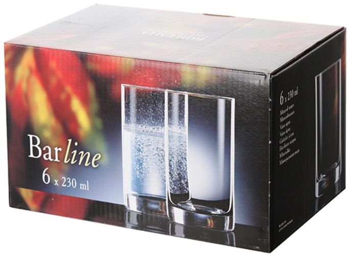 Комплект чаши за вода Bohemia - Royal Barline, 6 броя x 230 ml | Ozone.bg