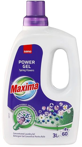 Концентриран гел за пране Sano - Maxima Spring Flowers, 60 пранета, 3 L ...