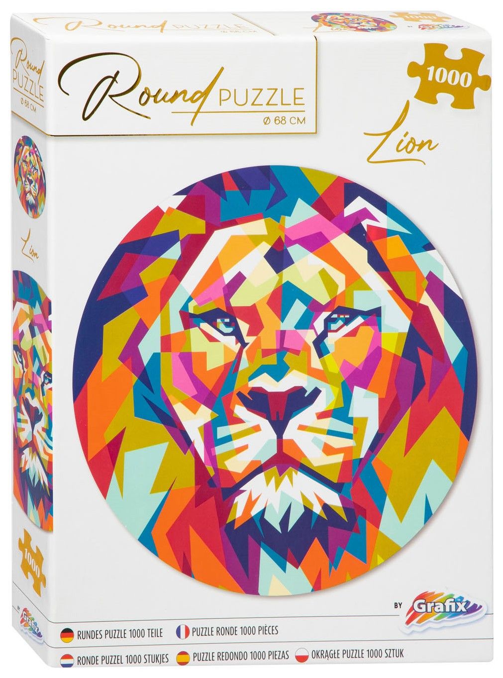 Кръгъл пъзел Grafix от 1000 части - Лъв | Супер цена | Ozone.bg