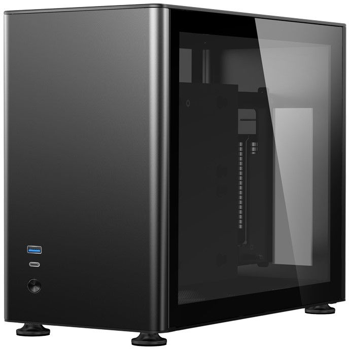 Кутия Jonsbo - A4, mini tower, черна/прозрачна | Ozone.bg