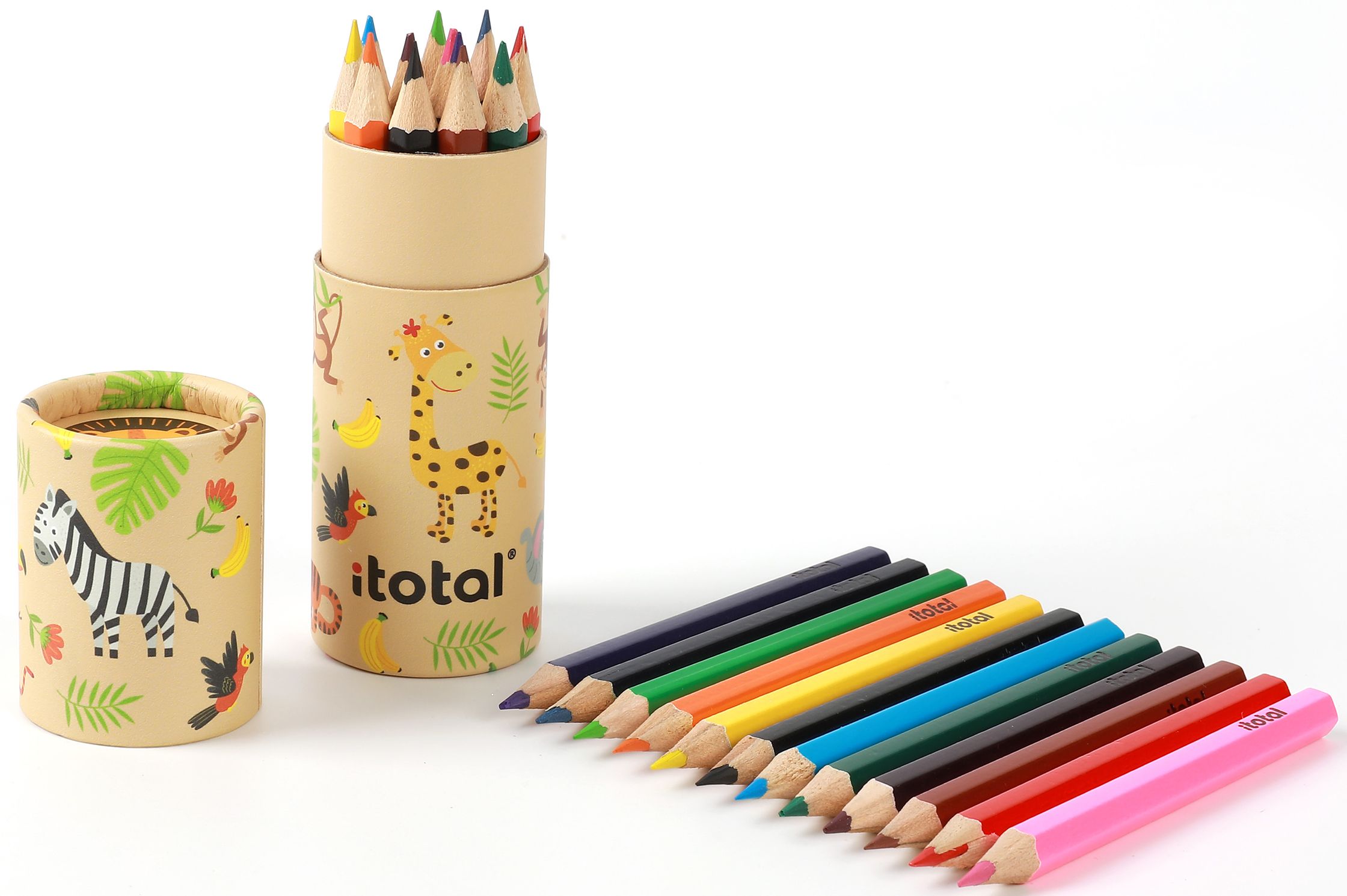 Кутия с моливи I-Total Animals - 12 цвята | Ozone.bg