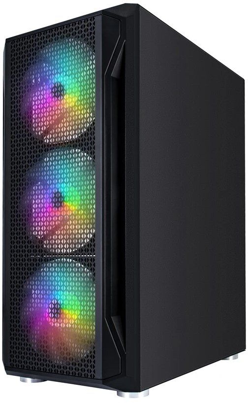Кутия 1stPlayer - Firebase X5 RGB, mid tower, черна/прозрачна | Ozone.bg