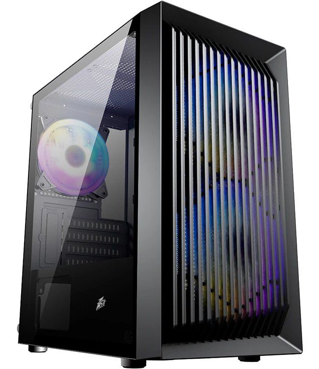 Кутия 1stPlayer - BS-2, mini tower, черна/прозрачна | Ozone.bg