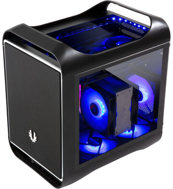 Кутия BitFenix - Prodigy M2022 ARGB, cube tower, черна/прозрачна | Ozone.bg