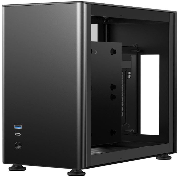 Кутия Jonsbo - A4, mini tower, черна/прозрачна | Ozone.bg