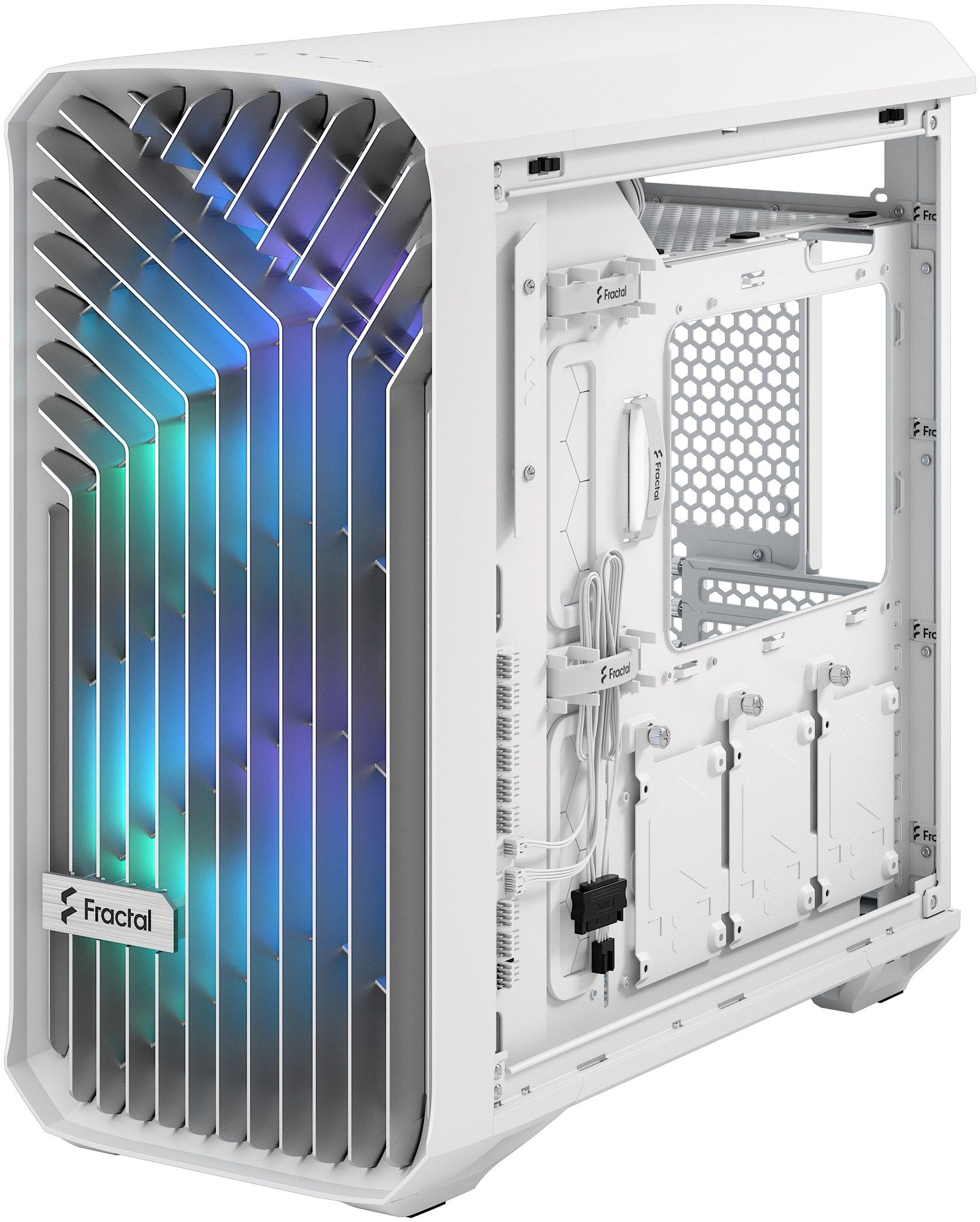 Кутия Fractal Design - Torrent Compact TG RGB, mid tower, бяла ...