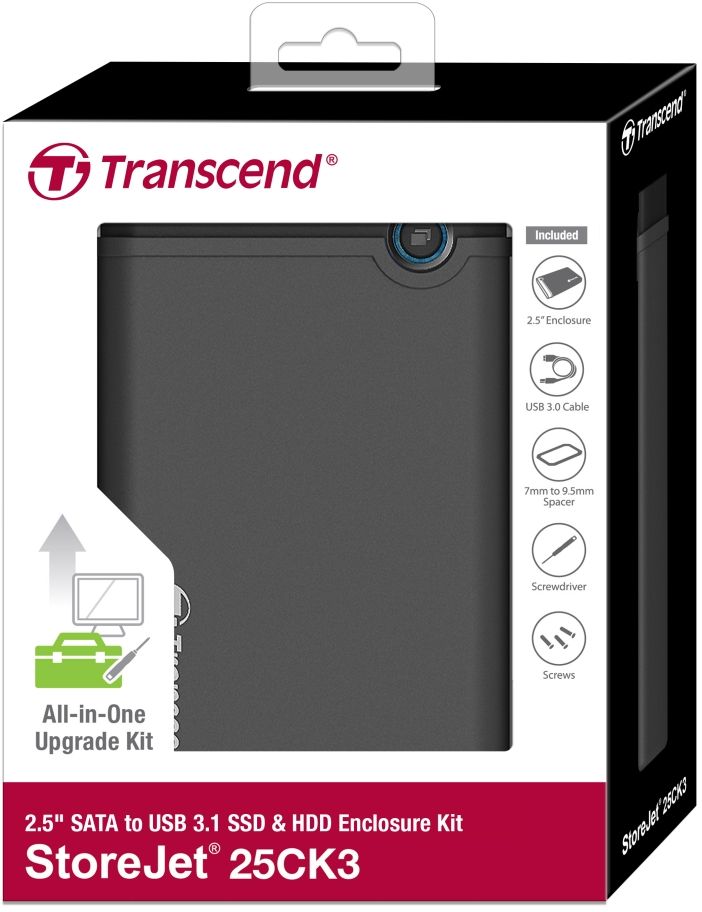 Кутия за твърд диск Transcend - StoreJet, 2.5", USB 3.1 | Ozone.bg