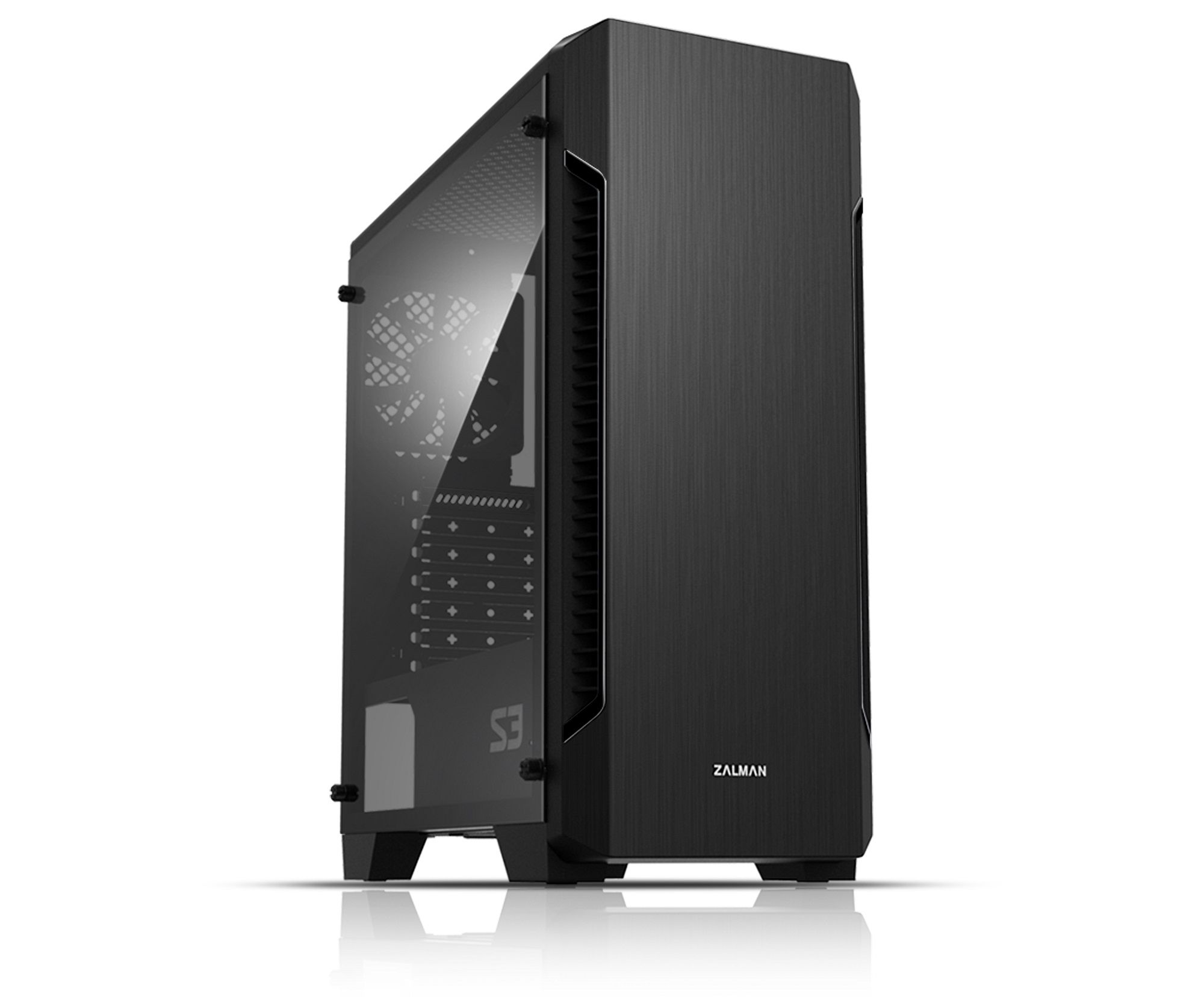 Кутия Zalman - ZM-S3, mid tower, черна/прозрачна | Ozone.bg