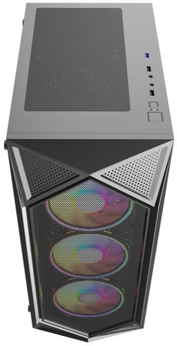 Кутия PowerCase - 200-G01-M, mid tower, черна/прозрачна | Ozone.bg