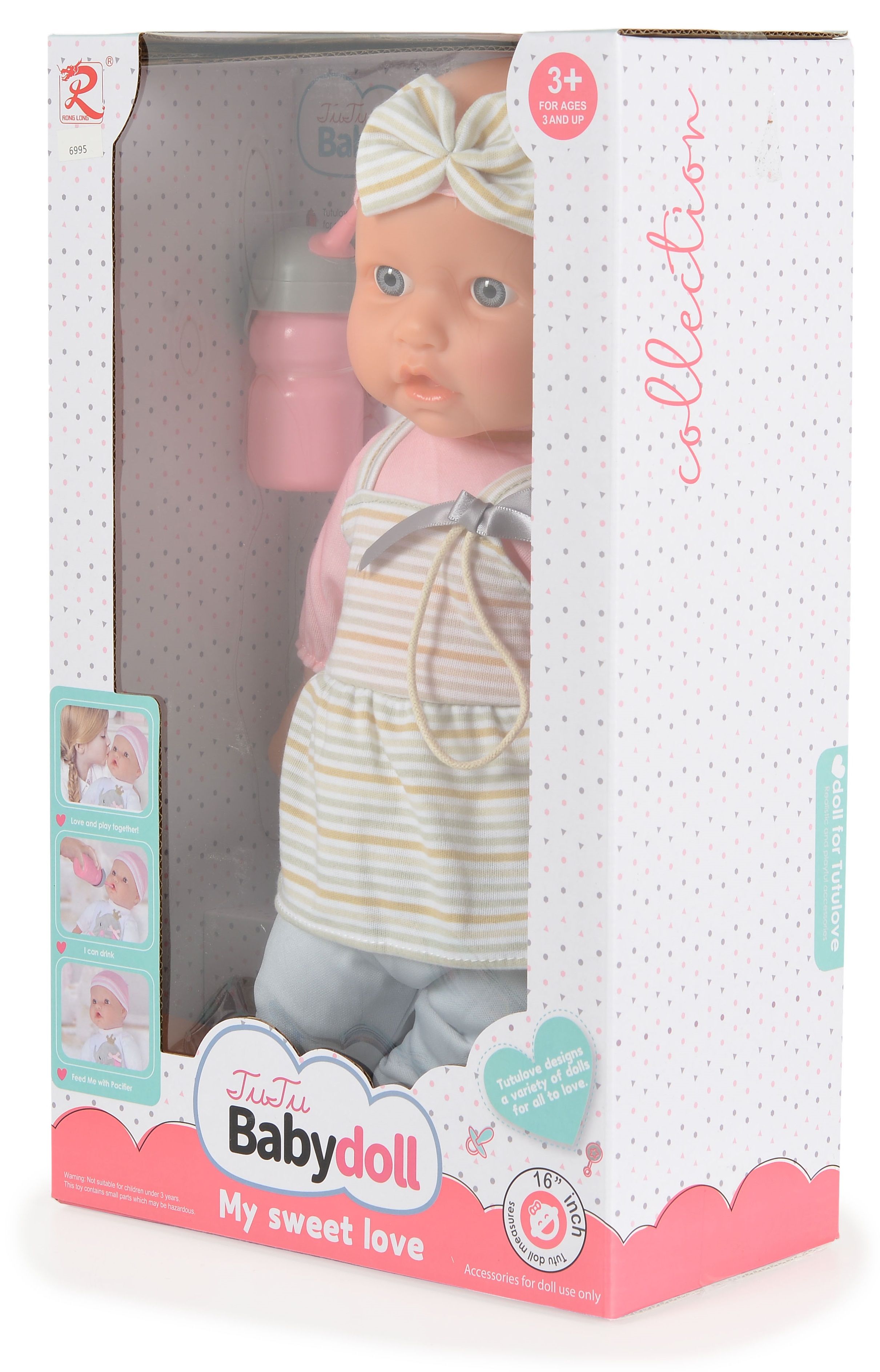 Кукла-бебе Tutu Love - С меко тяло, момиче, 41 cm | Отлична цена | Ozone.bg