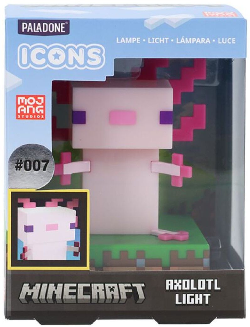 Лампа Paladone Games: Minecraft - Axolotl Icon | Ozone.bg