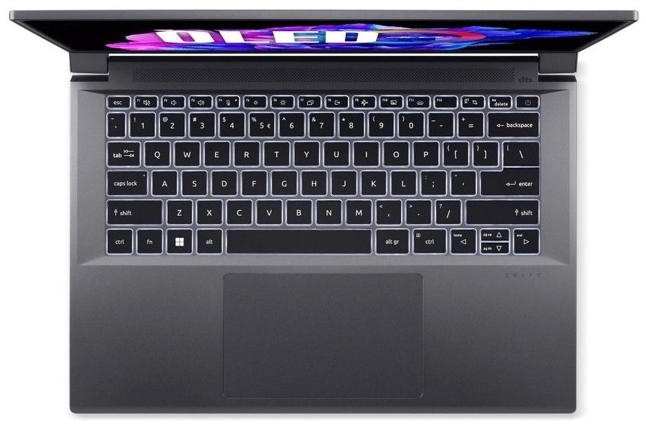 Лаптоп Acer - Swift X SFX14-71G-70TE, 14.5'', 2.8K, i7, Steel Gray ...