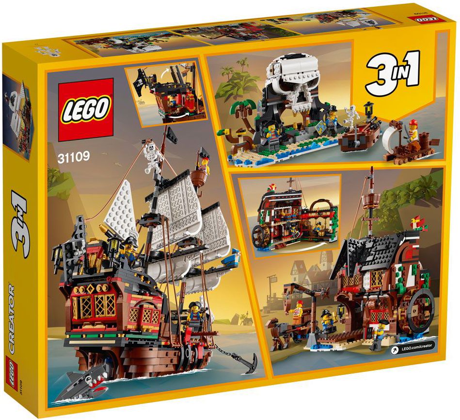Конструктор LEGO Creator 3 в 1 - Пиратски кораб (31109) | Разопакован ...