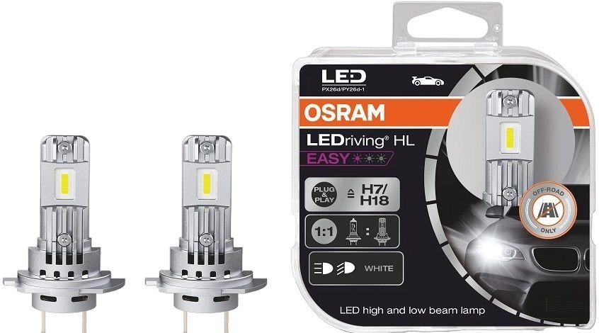 LED Автомобилни крушки Osram LEDriving - HL Easy, H7/H18, 16.2W, 2 броя | Ozone.bg